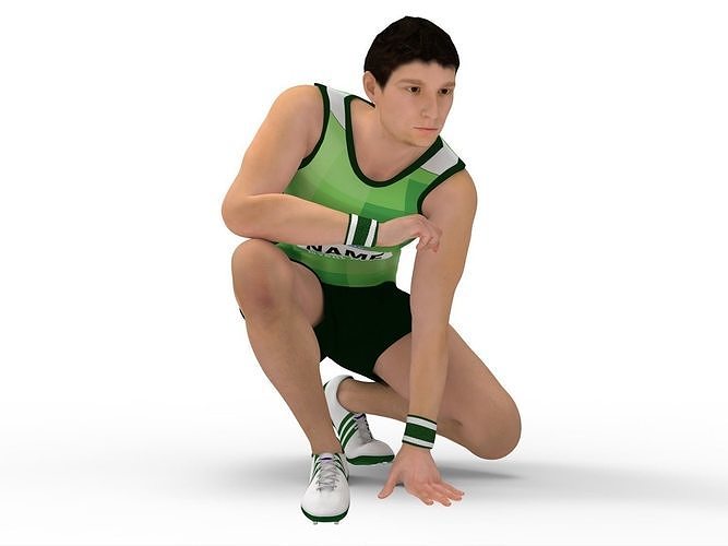 Marathon runner 3D model rigged | CGTrader