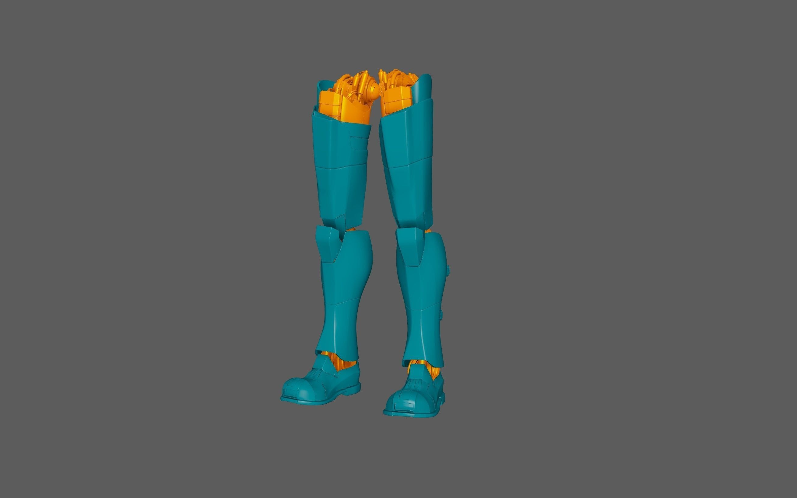 mechanical robot legs with cable and carvings 3D model 3D model | CGTrader