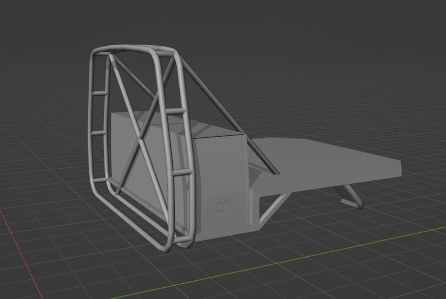 3D model Low Poly Nissian GQ Patrol Flamin Tray 4x4 Truck VR / AR / low ...