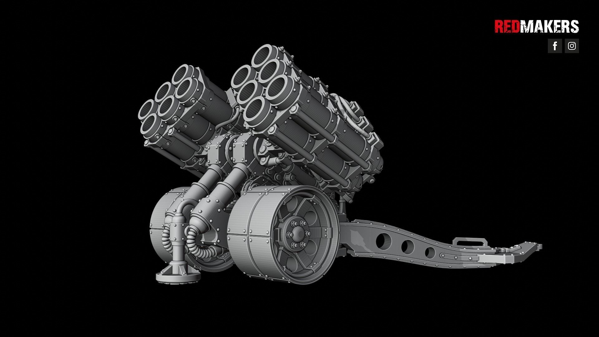 Multi Missile Launcher - Death Division - Field artillery 3D model 3D ...