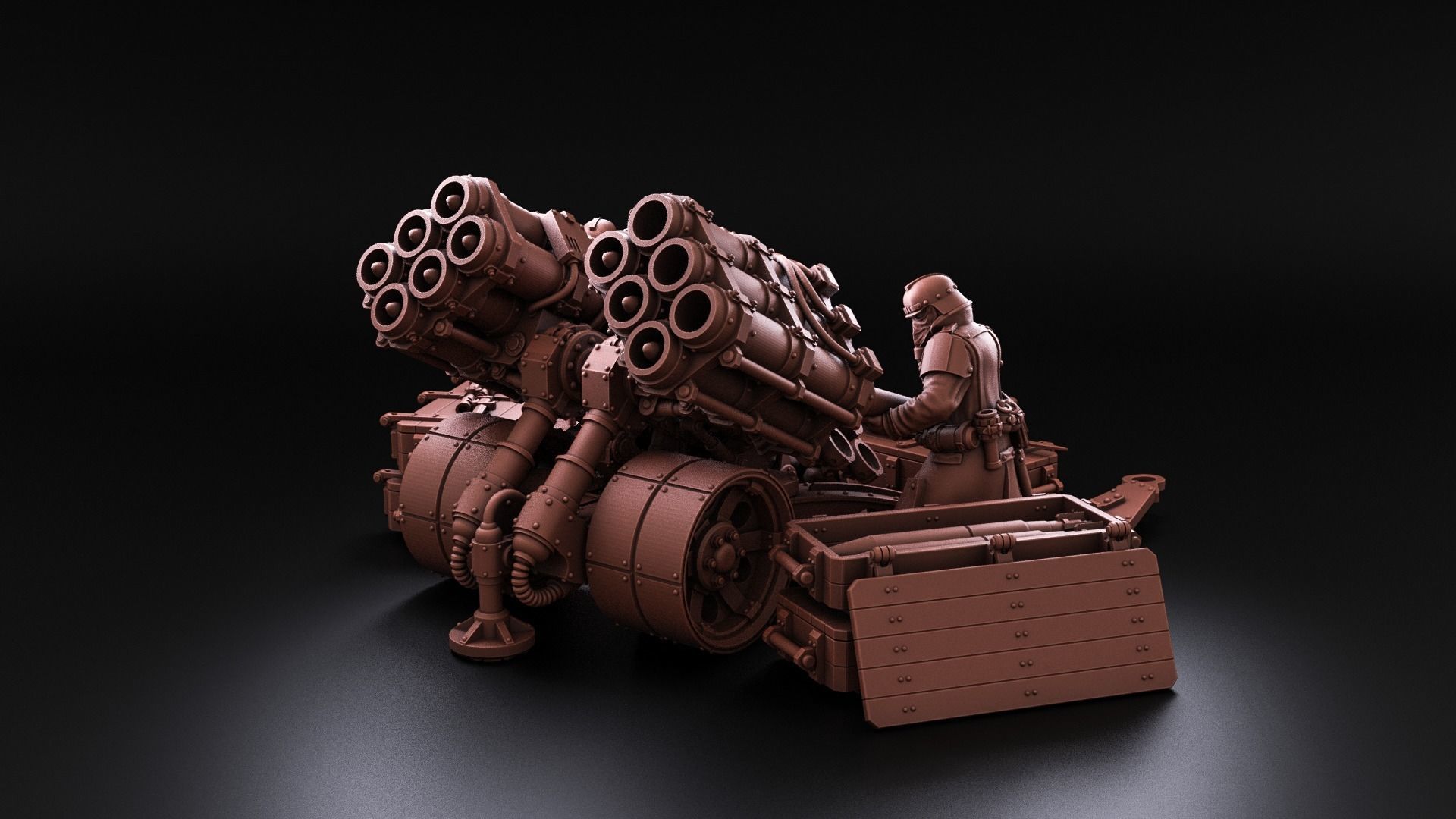 Multi Missile Launcher - Death Division - Field artillery 3D model 3D ...