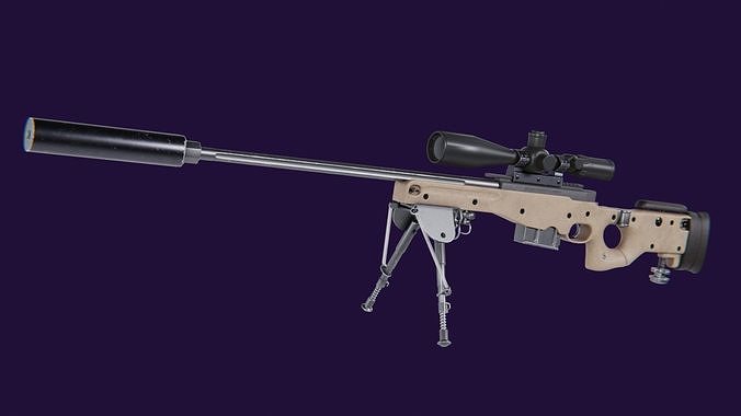 AWM Sniper Rifle 3D model | CGTrader