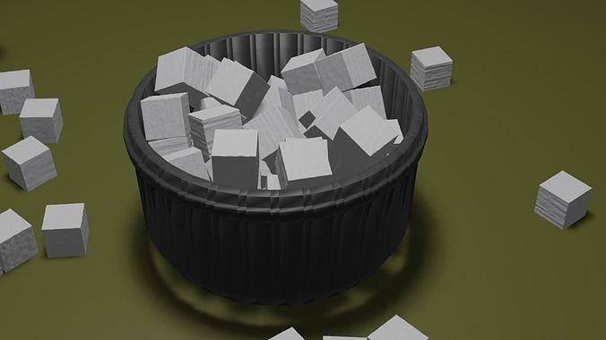 Cup Of Sugar with Animation free 3D model animated | CGTrader