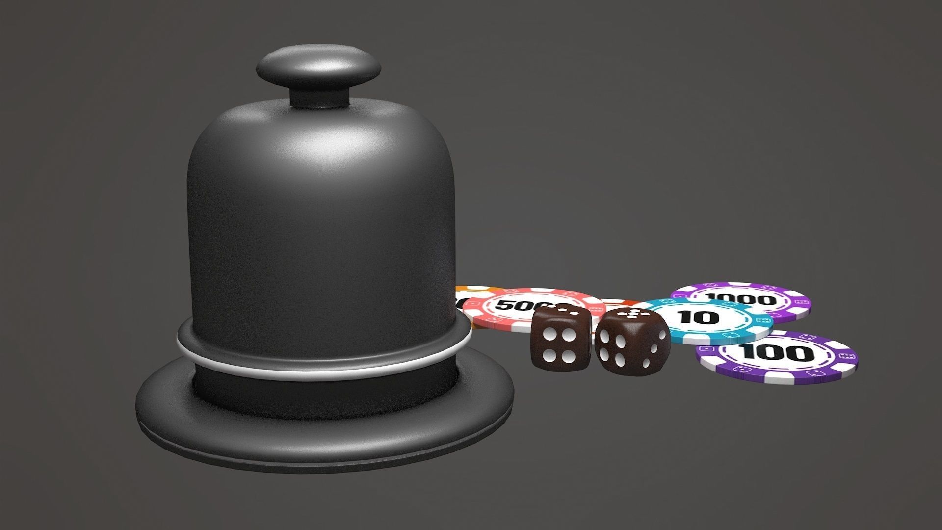 poker dice die pawn sorry table colors 3D model | CGTrader