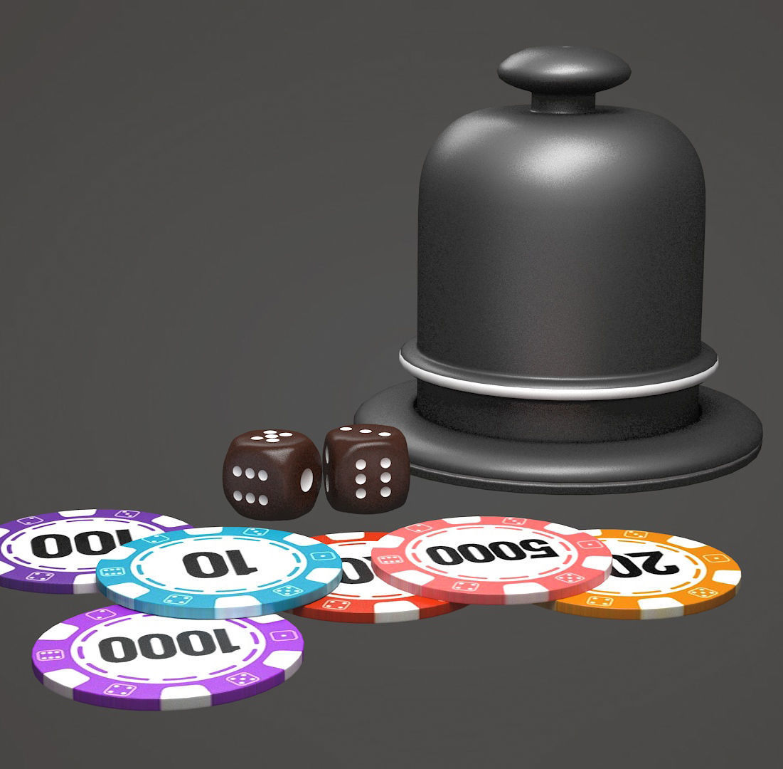 poker dice die pawn sorry table colors 3D model | CGTrader