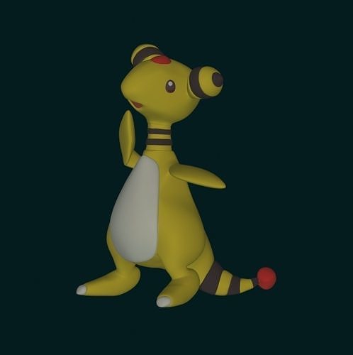 Ampharos pokemon 3D model 3D printable | CGTrader