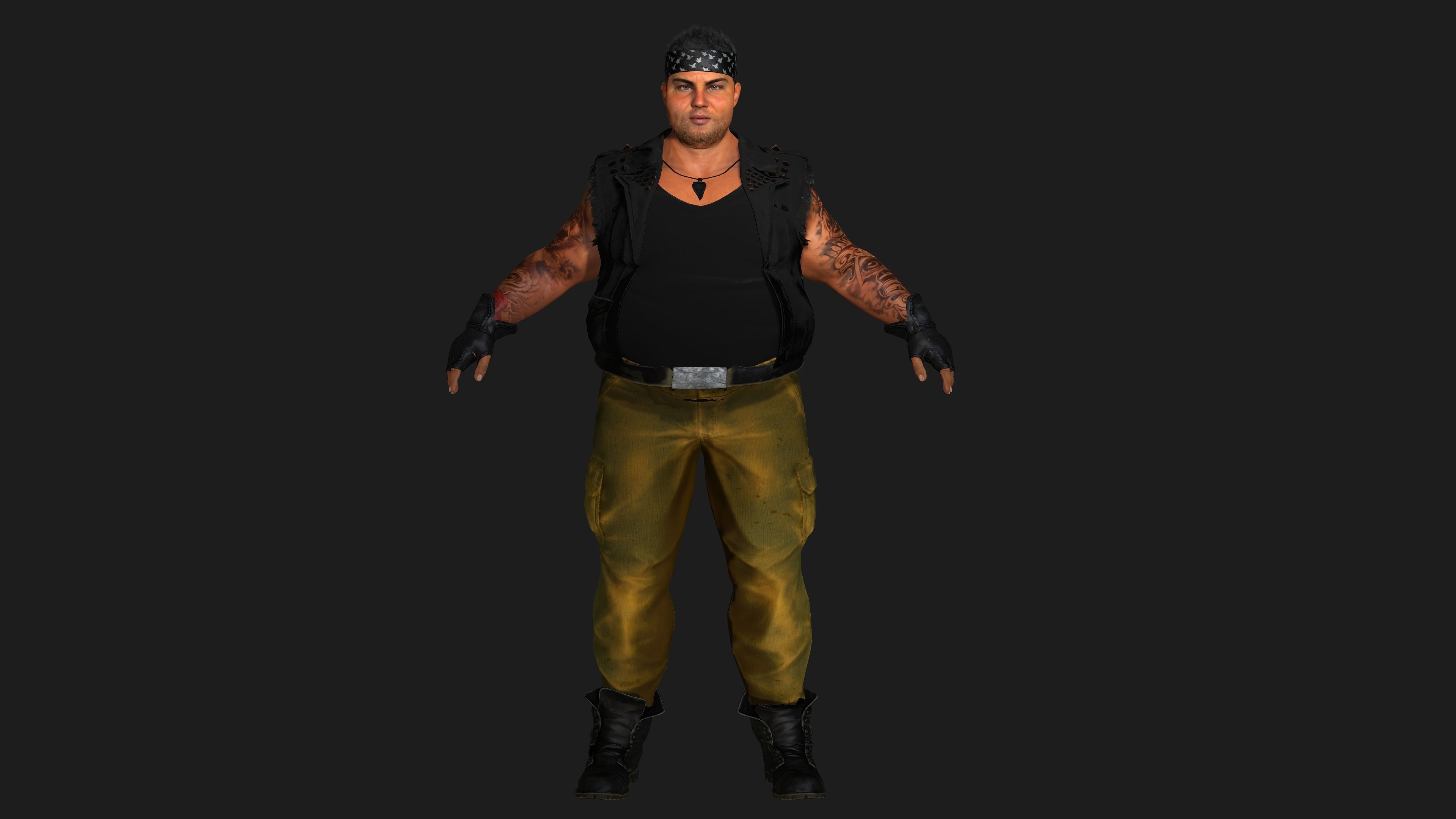 3D model AAA 3D REALISTIC FAT MALE CHARACTER 01 - RIGGED GAME READY GTA ...