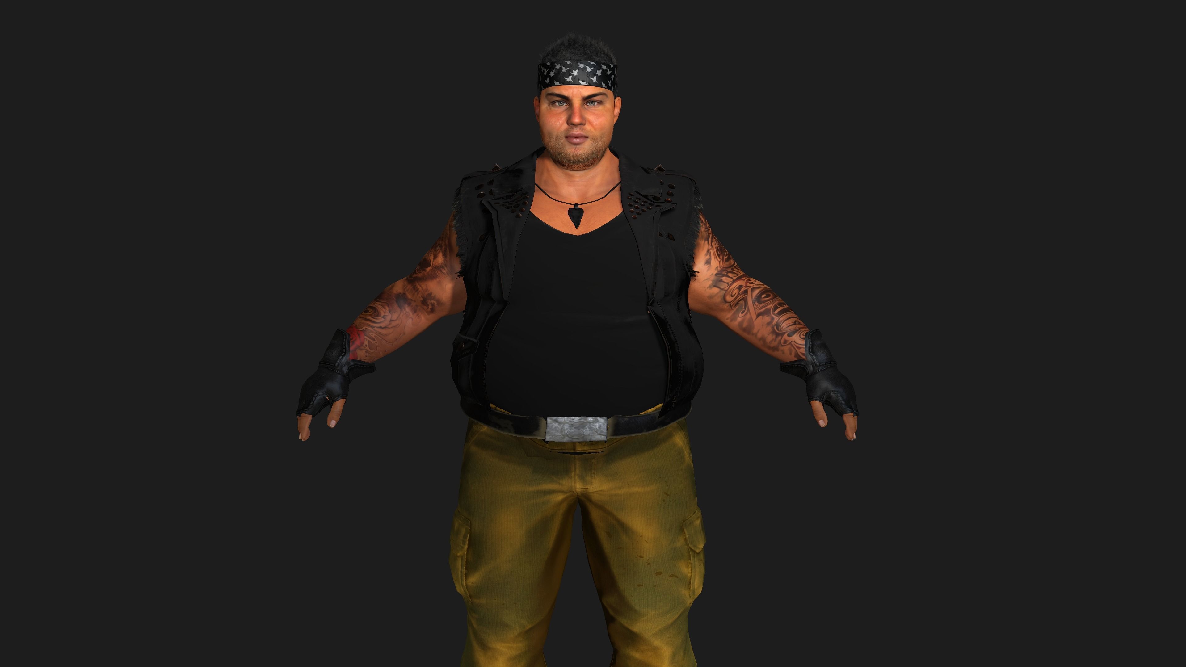 3D model AAA 3D REALISTIC FAT MALE CHARACTER 01 - RIGGED GAME READY GTA ...