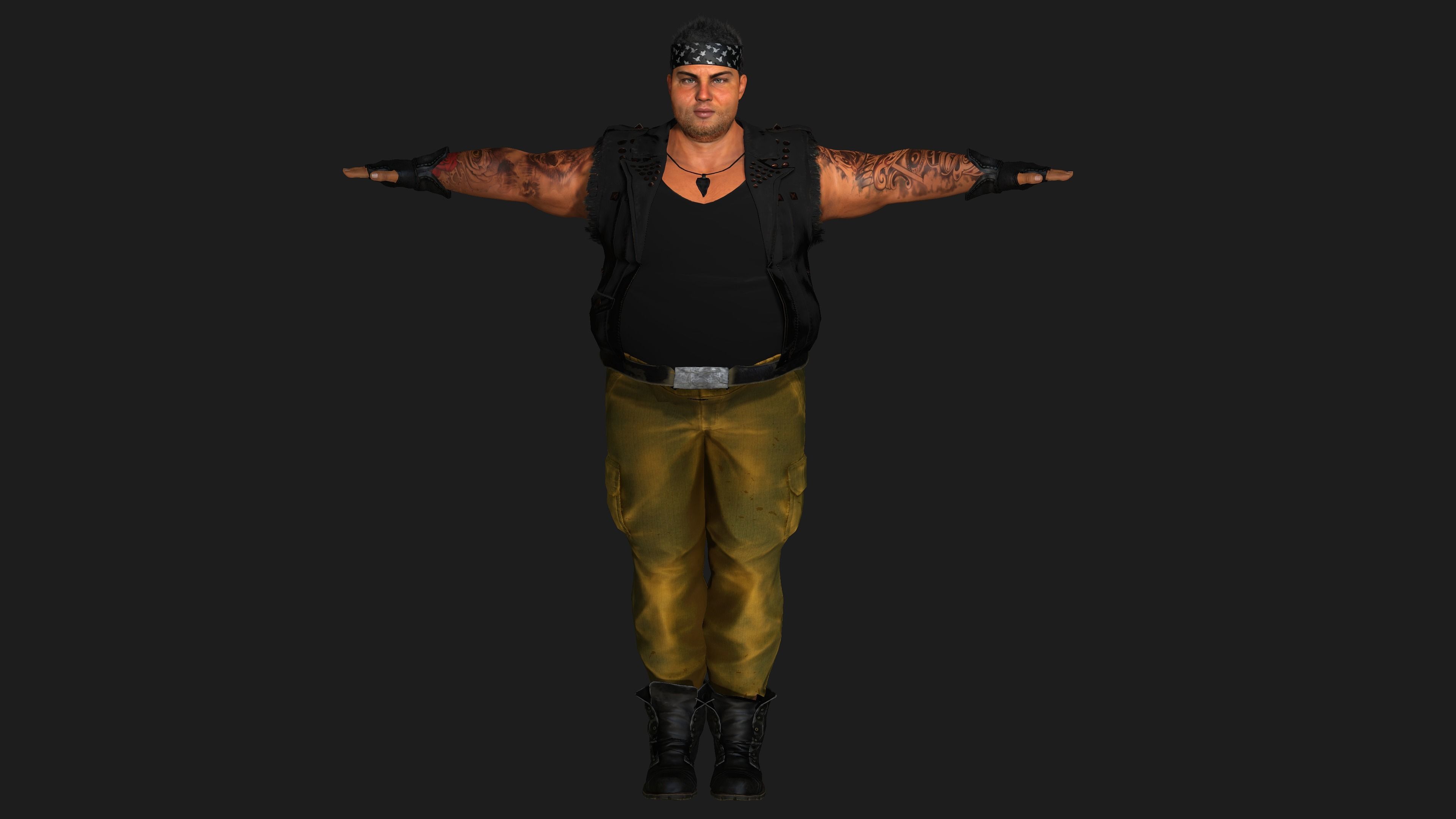 3D model AAA 3D REALISTIC FAT MALE CHARACTER 01 - RIGGED GAME READY GTA ...