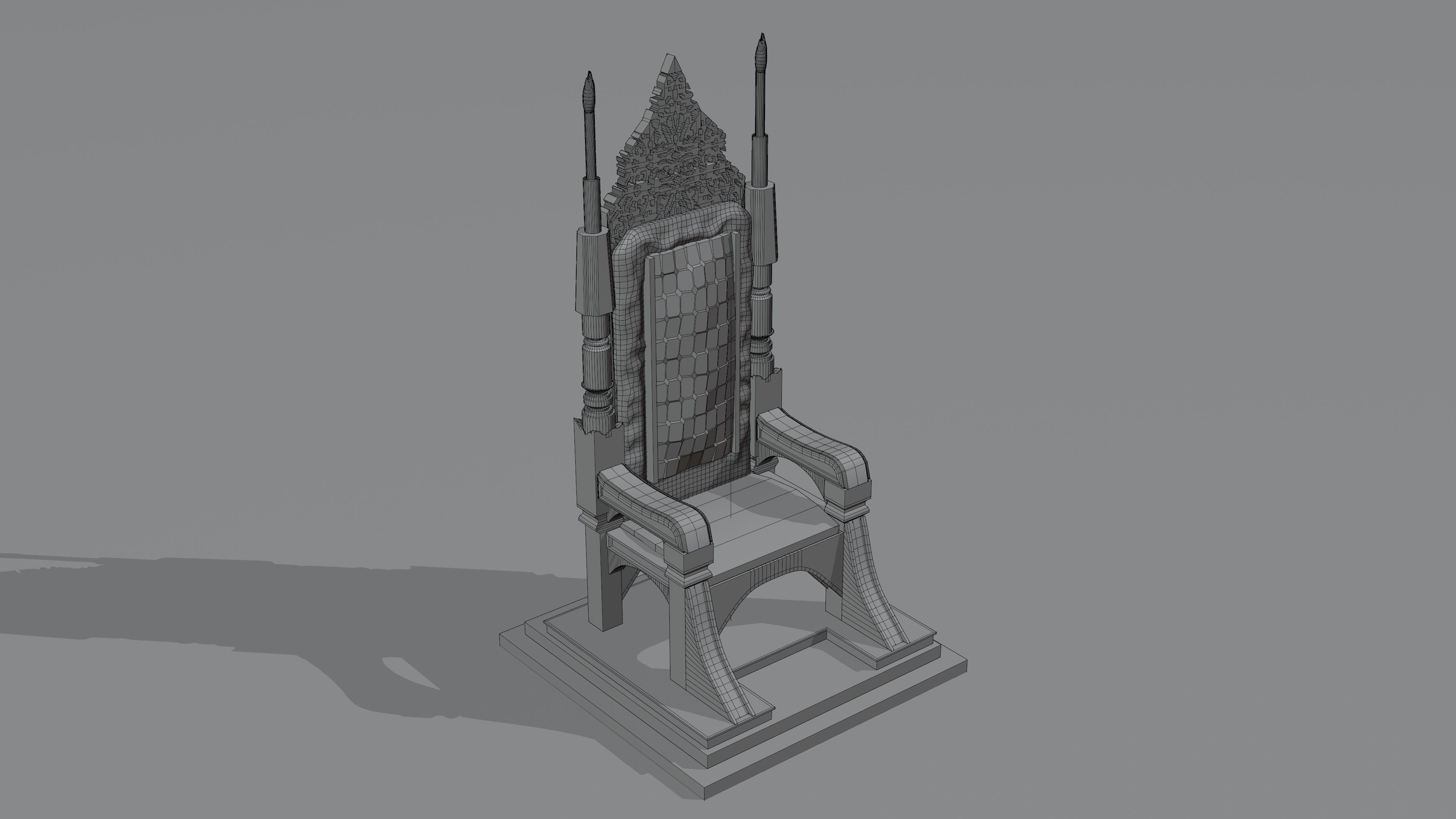 3D model Lowpoly Realistic Throne VR / AR / low-poly | CGTrader
