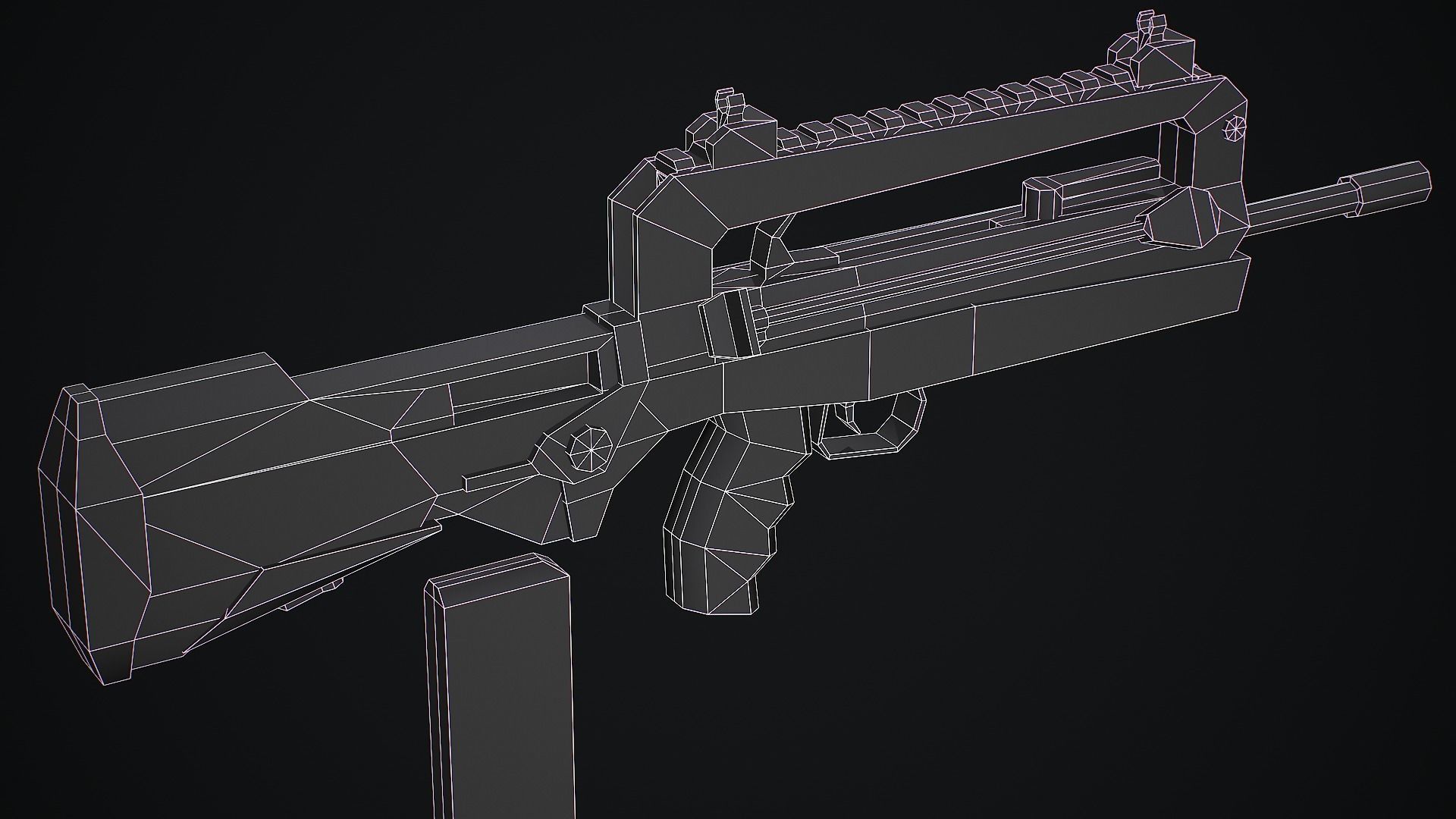 3D model Famas F-1 Assault Rifle - Low Poly Game Ready VR / AR / low ...
