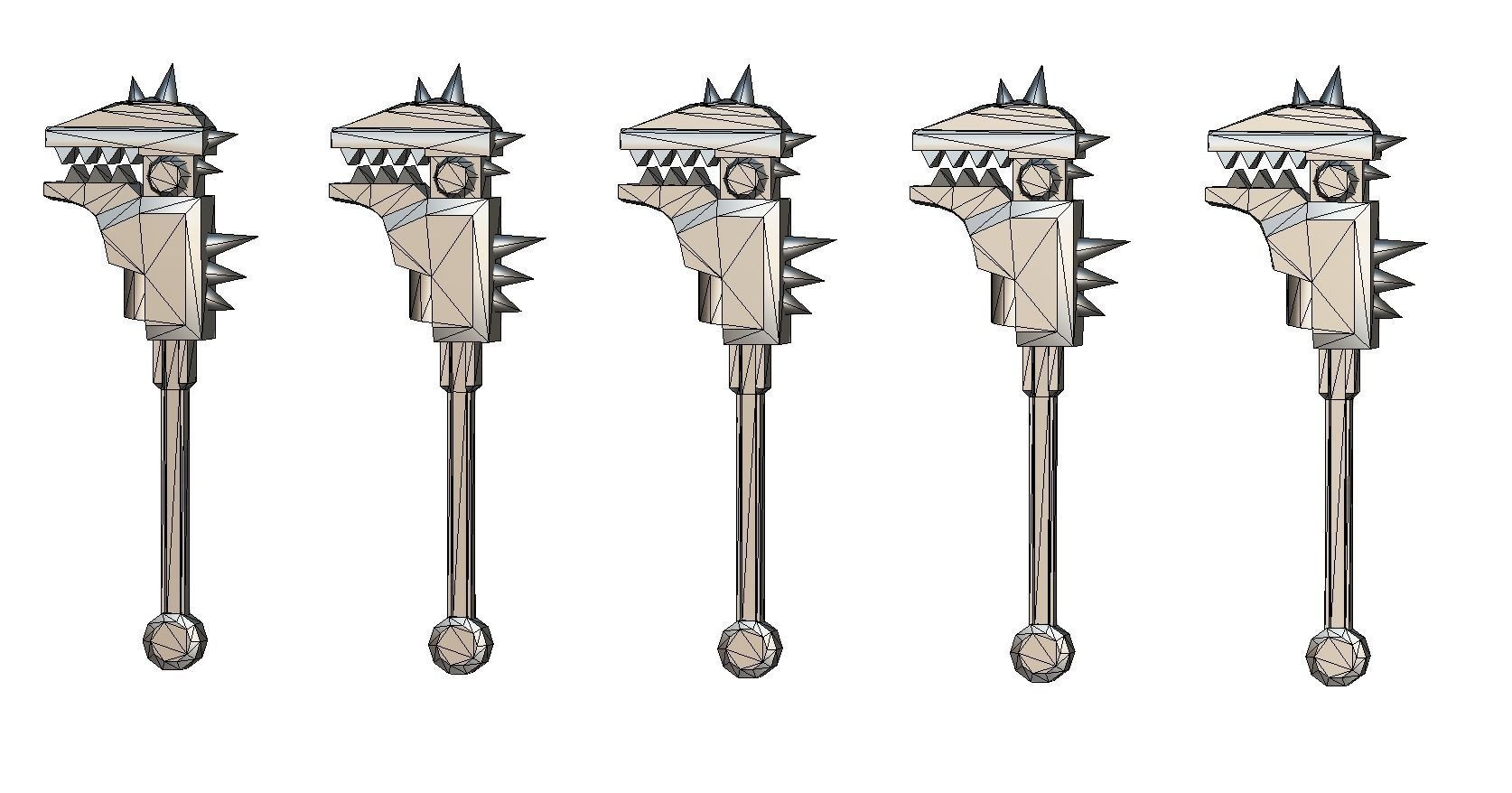 3D model a set of cutting weapons VR / AR / low-poly | CGTrader