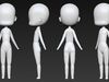 base mesh chibi free VR / AR / low-poly 3D model 3D printable | CGTrader