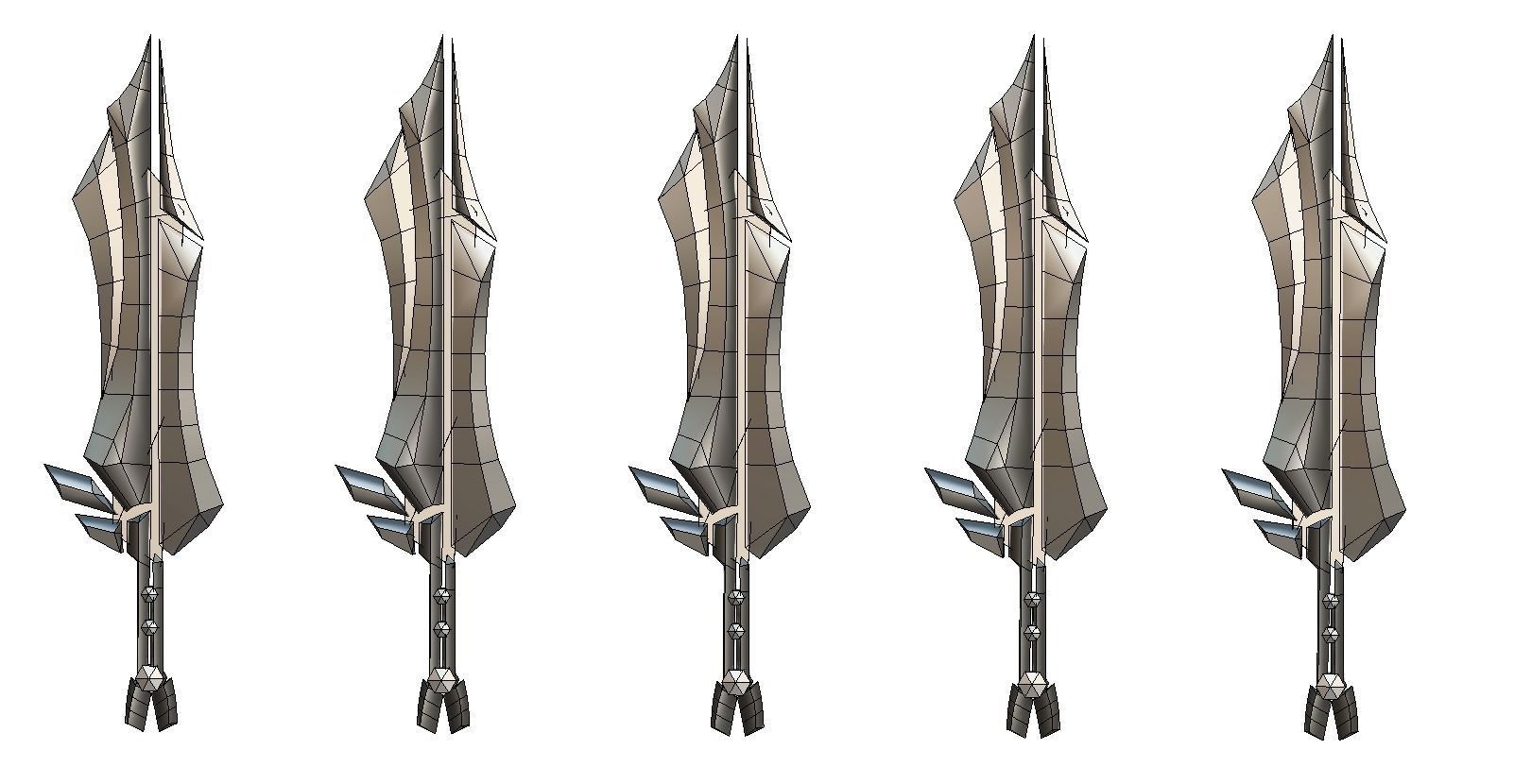 3D model a set of cutting weapons VR / AR / low-poly | CGTrader