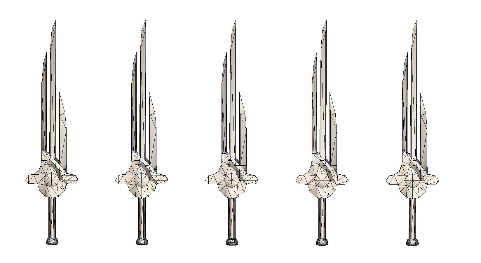 3D model a set of cutting weapons VR / AR / low-poly | CGTrader