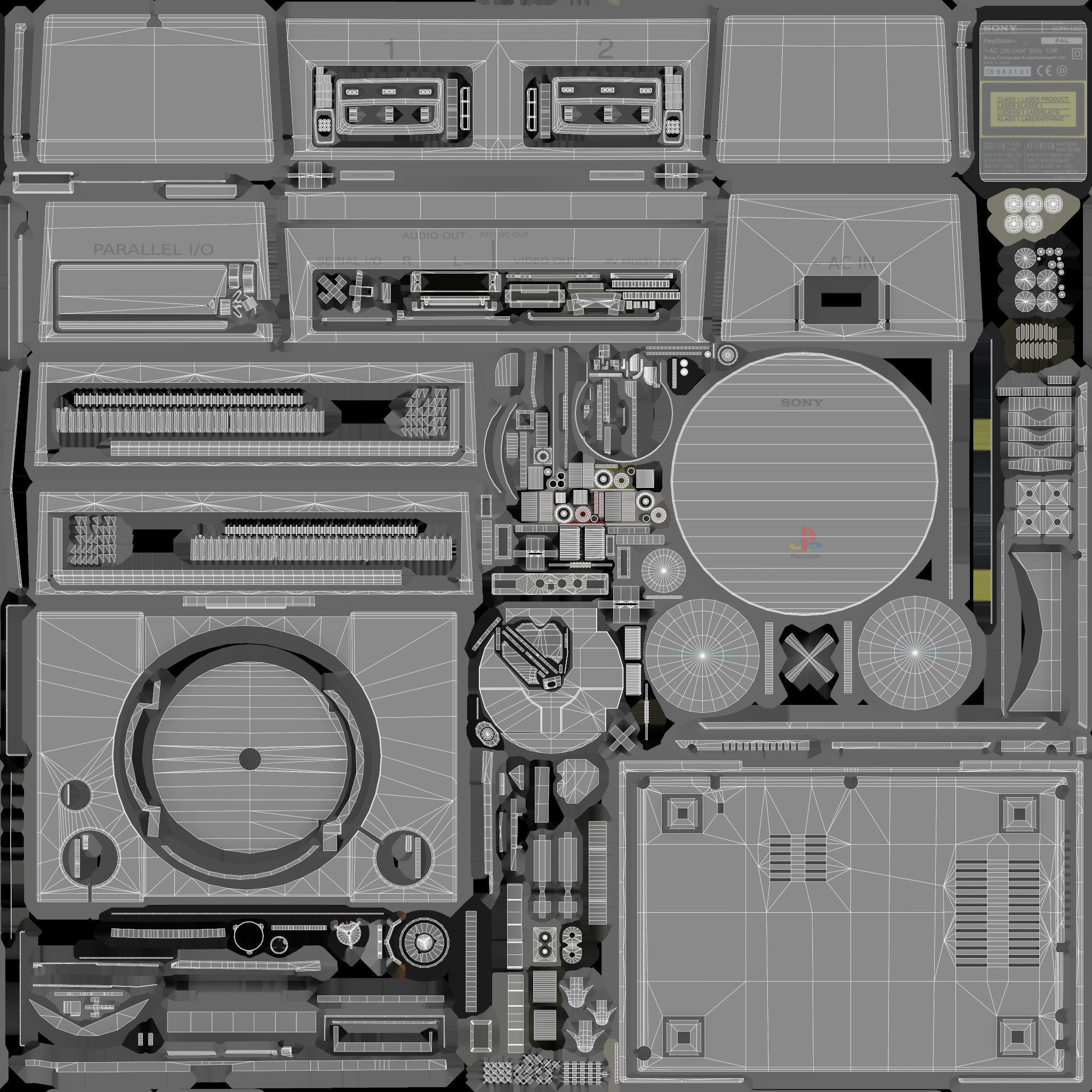 3D model Sony PlayStation PS1 SCPH-1002 VR / AR / low-poly | CGTrader