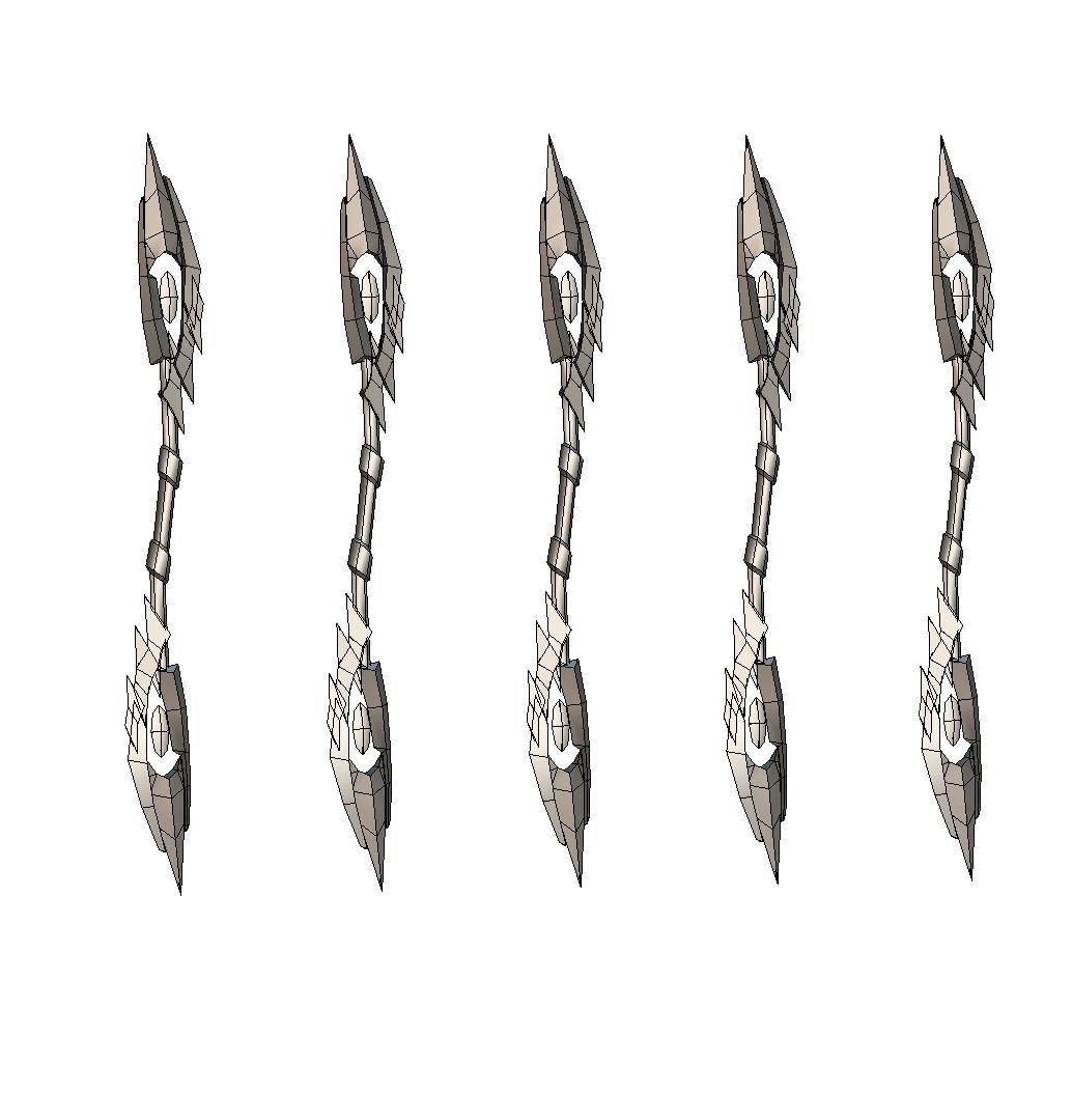 3D model a set of cutting weapons - spear VR / AR / low-poly | CGTrader