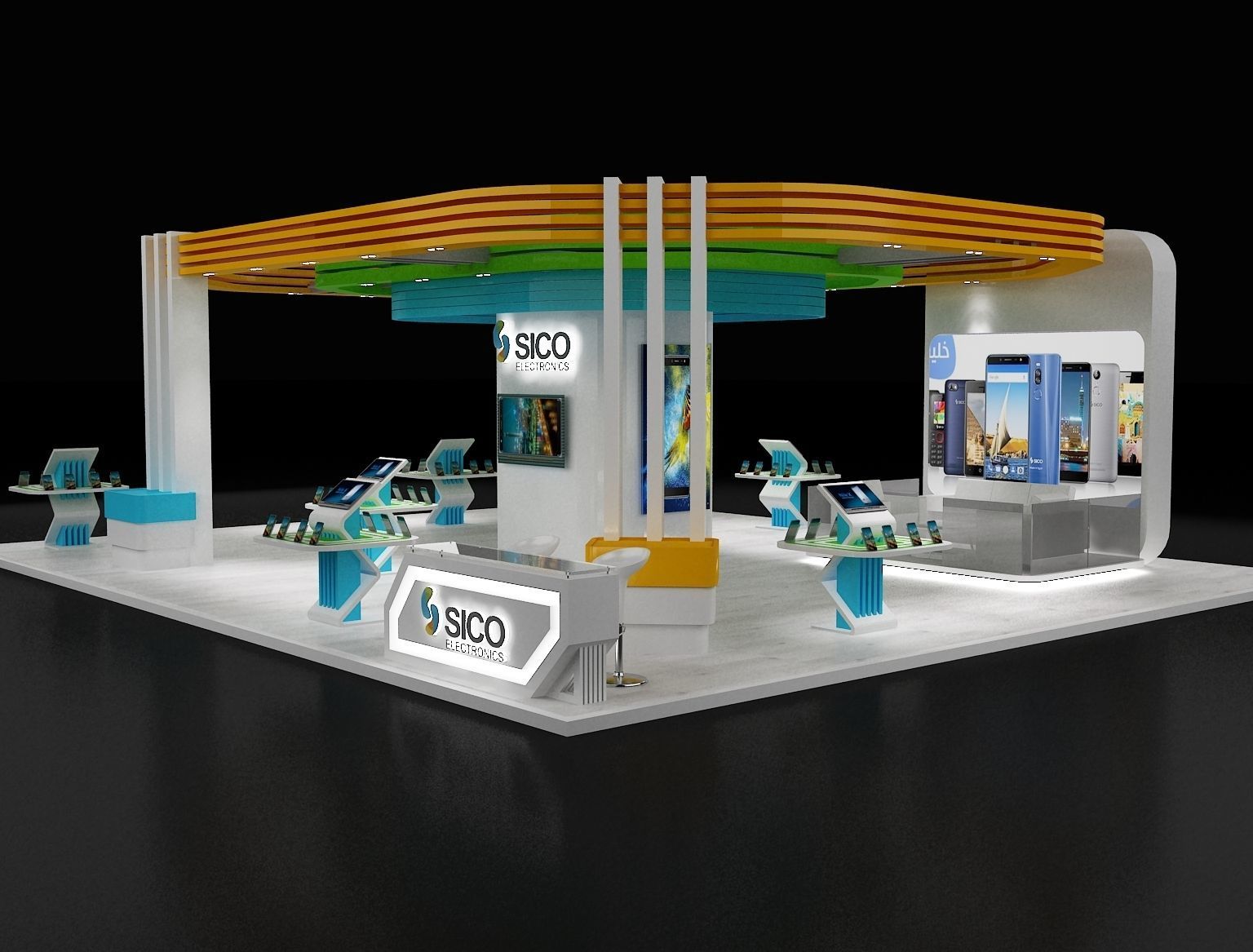 Booth Exhibition Stand a301 3D model | CGTrader