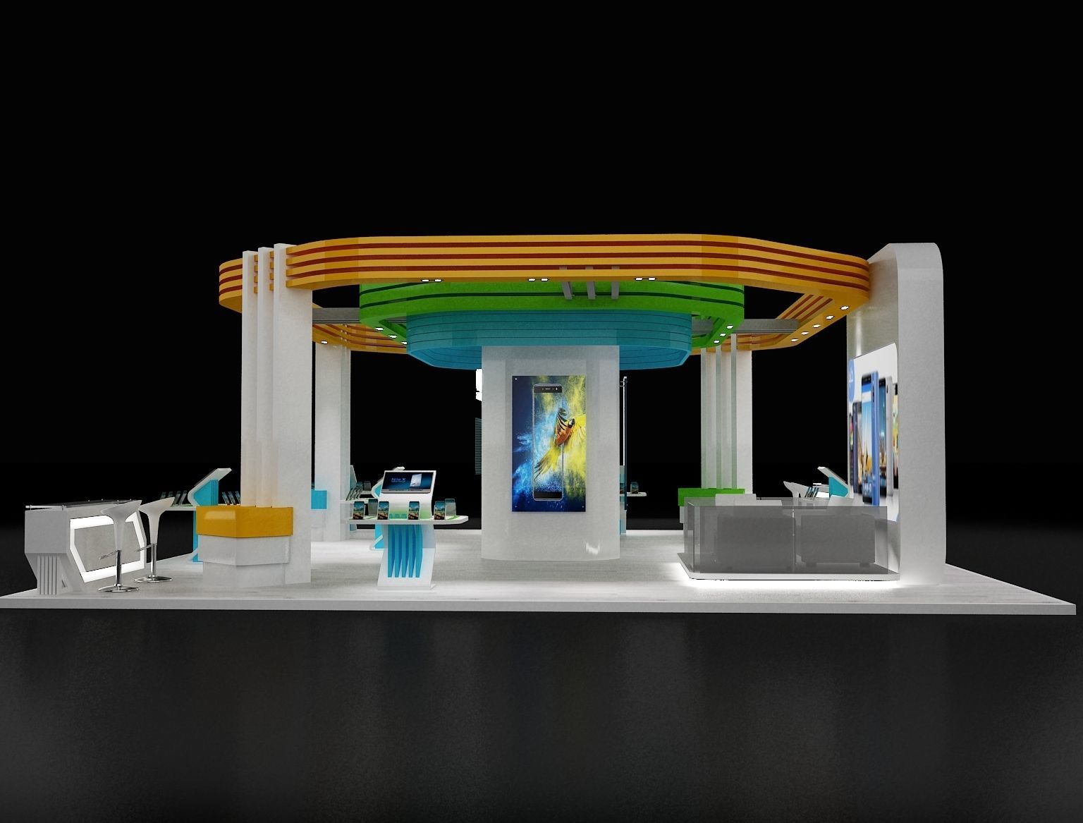 Booth Exhibition Stand a301 3D model | CGTrader