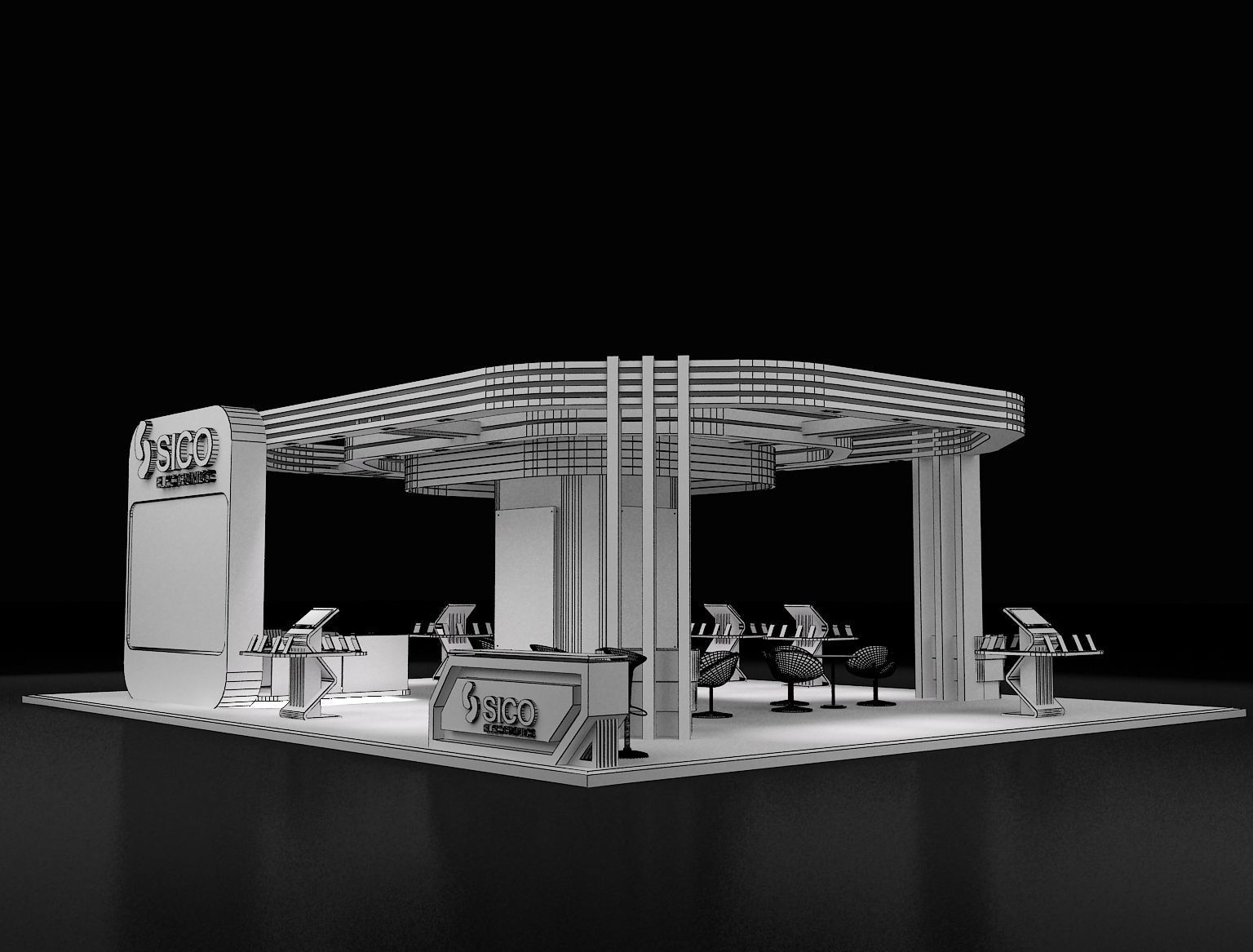 Booth Exhibition Stand a301 3D model | CGTrader
