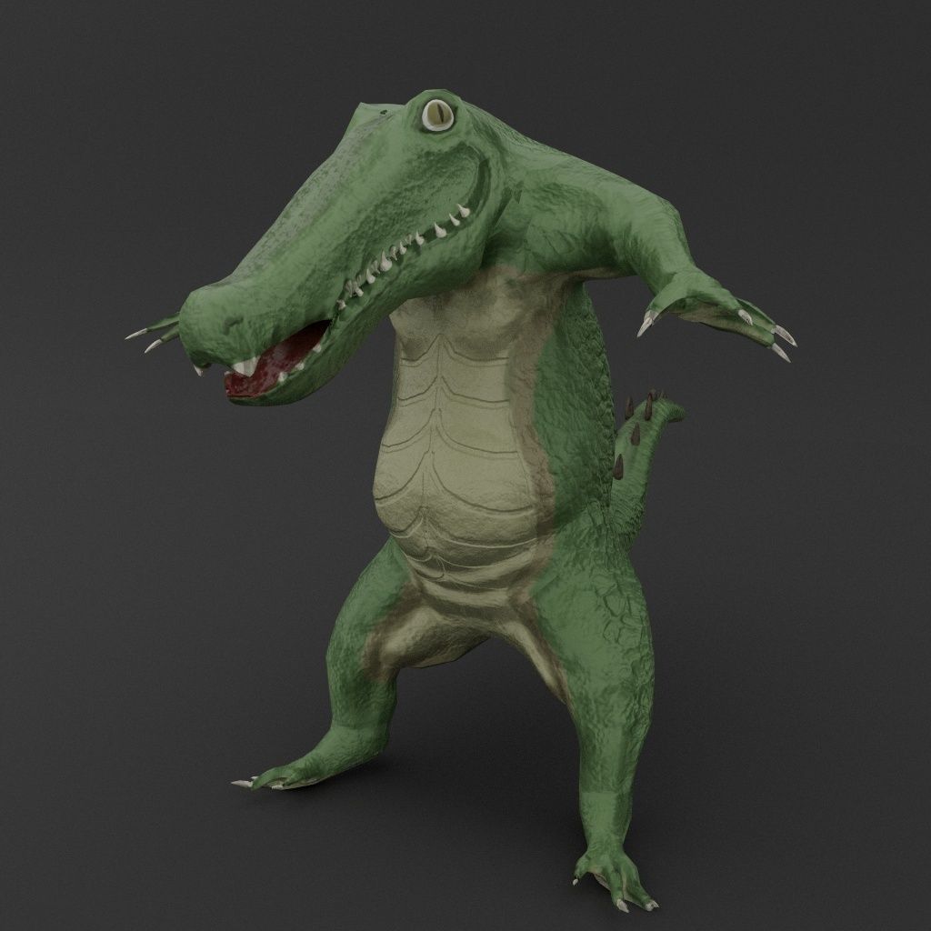 3D model crocodile alligator VR / AR / low-poly | CGTrader