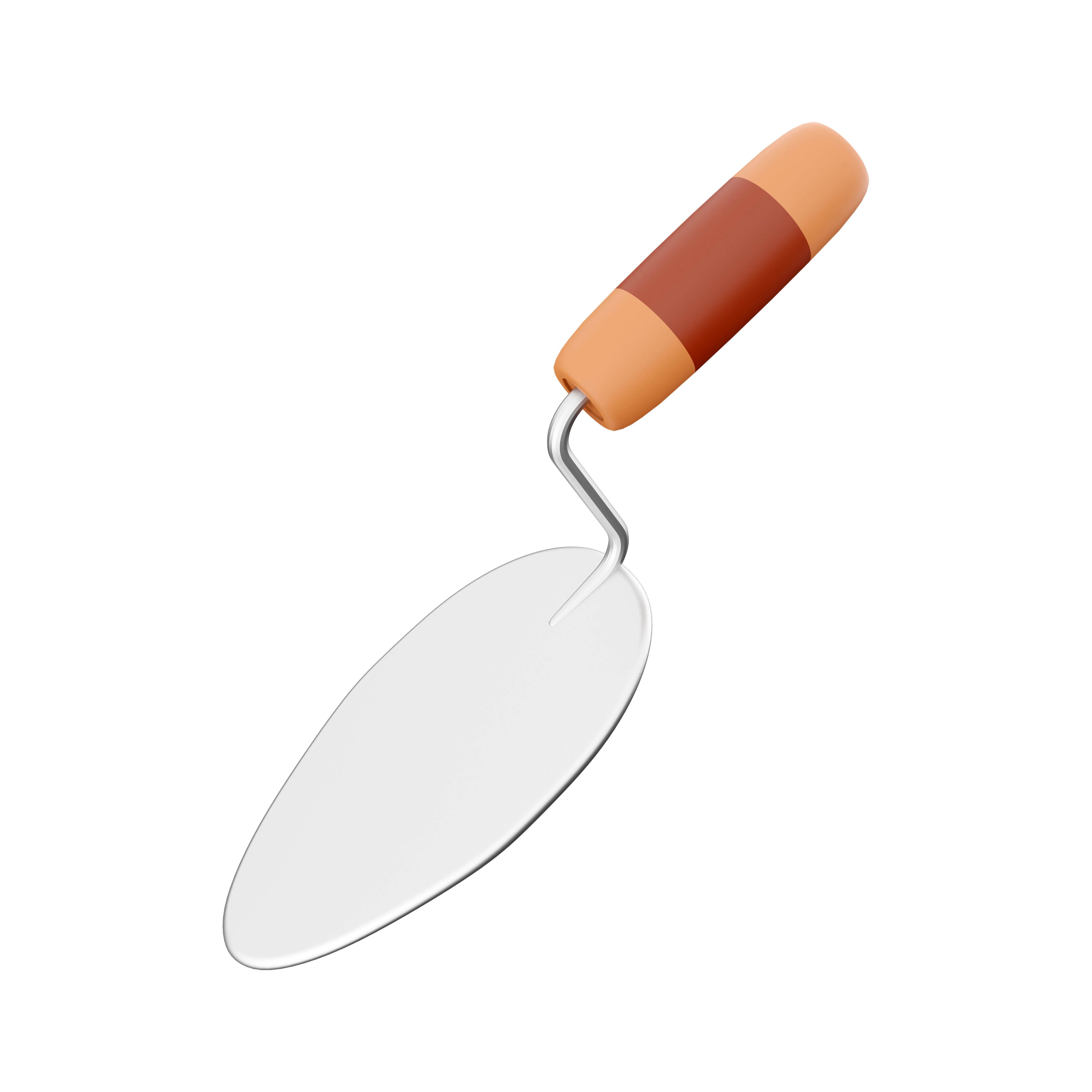 Trowel tool cartoon icon 3D model | CGTrader