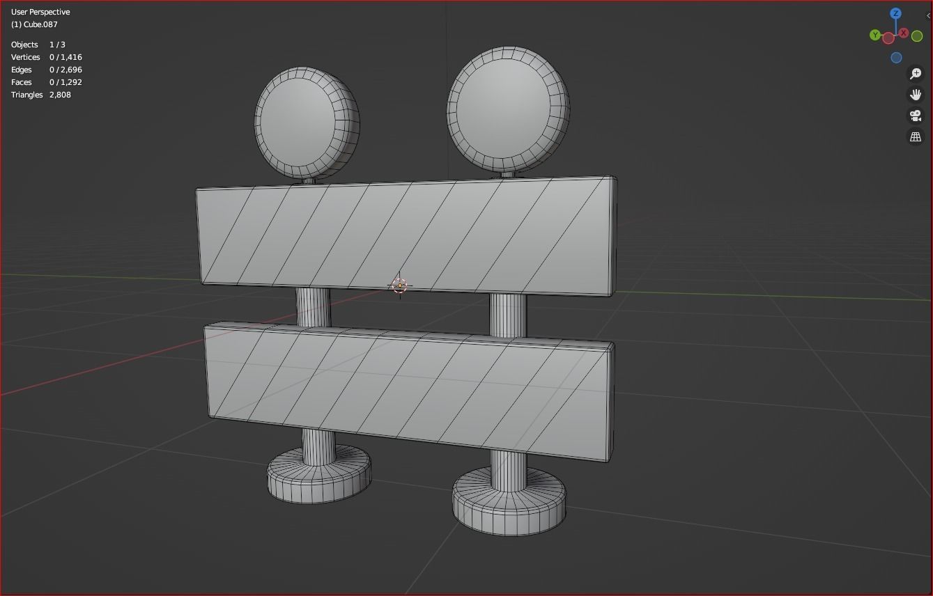 Roadblock cartoon icon 3D model | CGTrader