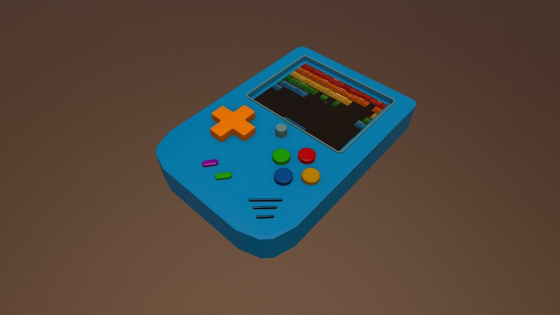3D model Gameboy Atari Tetris VR / AR / low-poly | CGTrader
