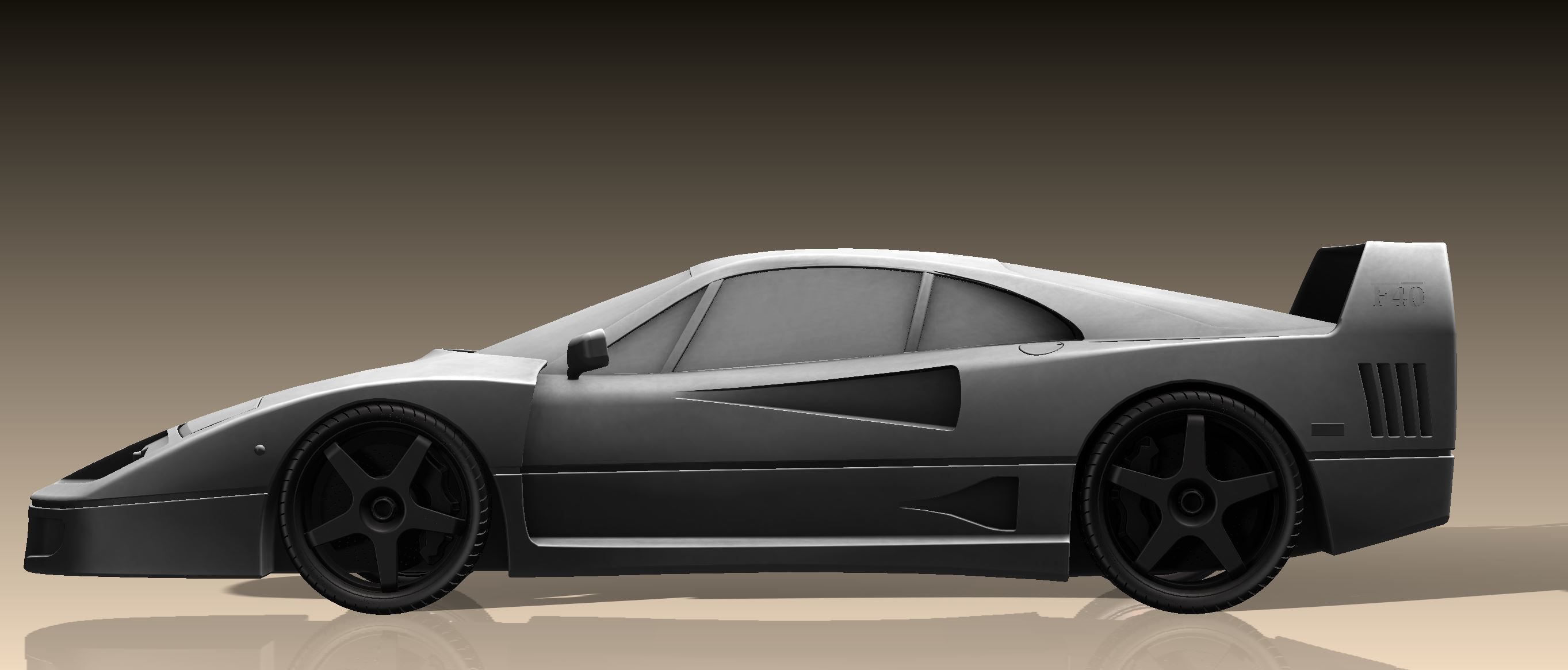 Ferrari F40 - Your Childhood Dream Car Ready for 3D Printing 3D model ...