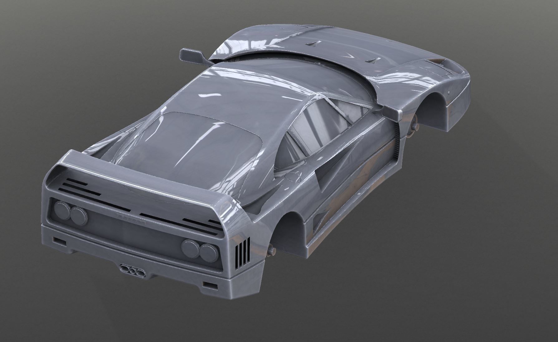 Ferrari F40 - Your Childhood Dream Car Ready for 3D Printing 3D model ...