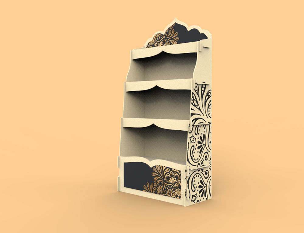 Wooden oriental stand - generic display - POS 3D model | CGTrader