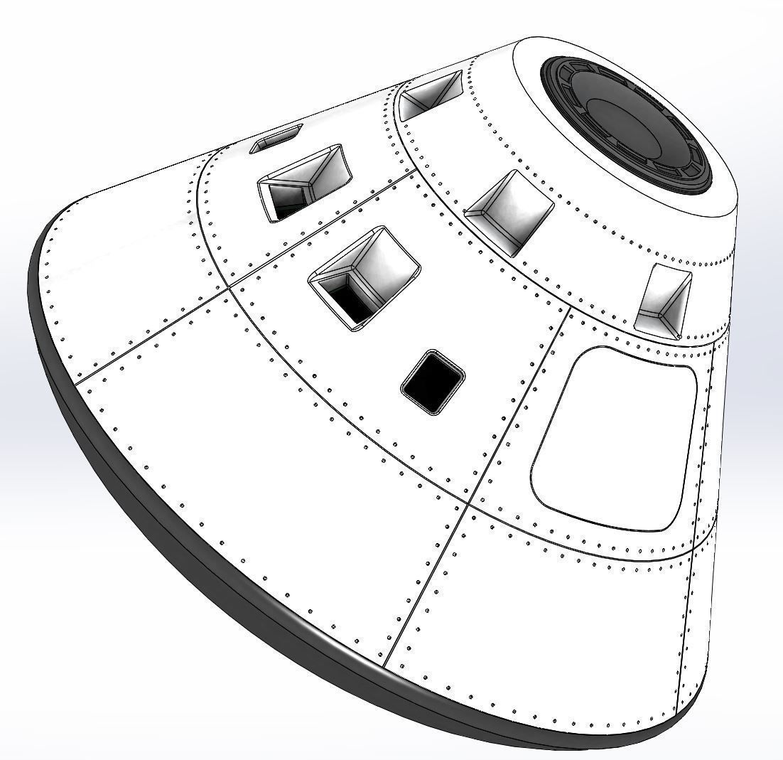 NASA Orion - Artemis Crew Capsule Structure - 17 Detailed Parts 3D ...