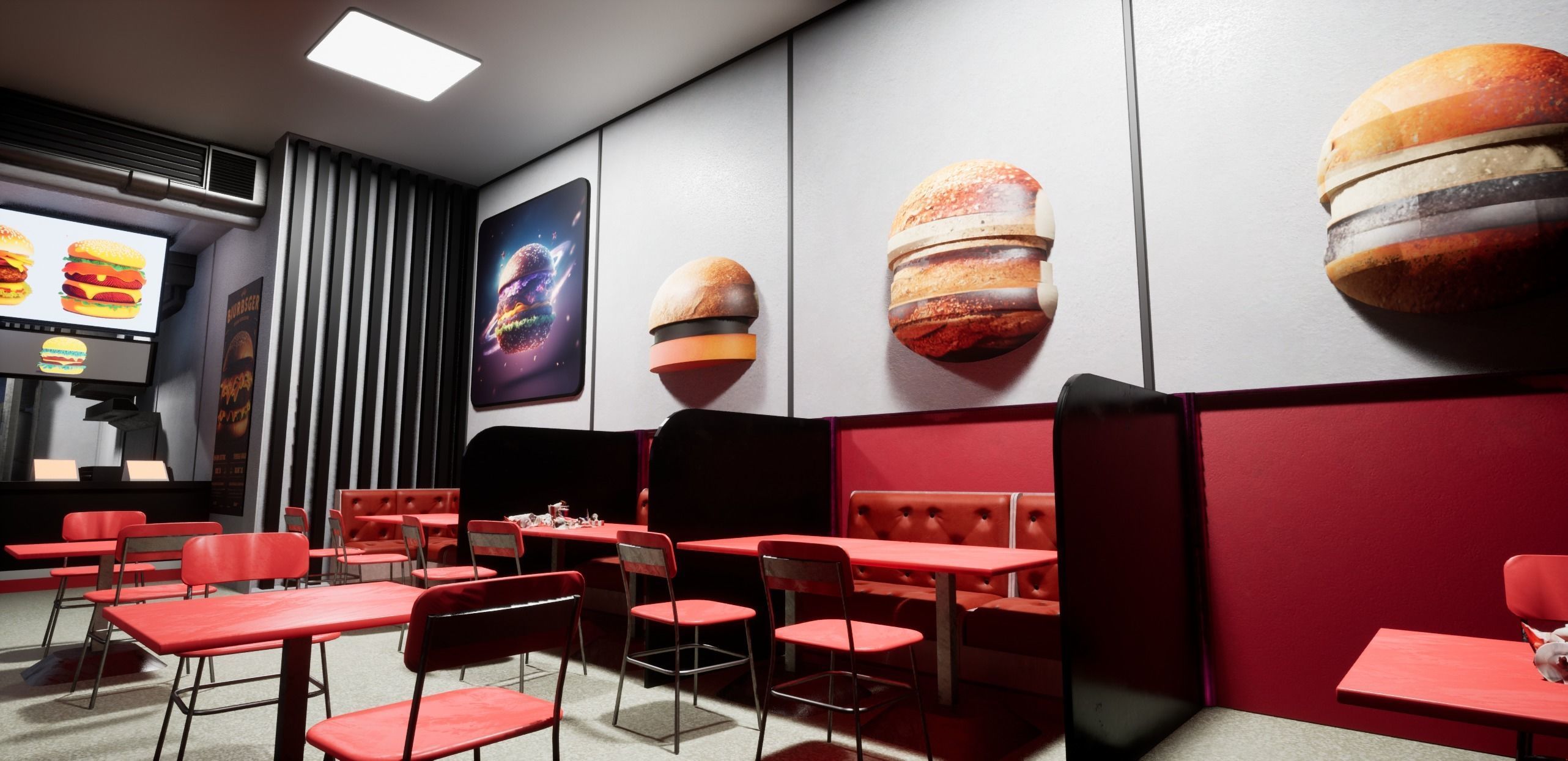 Cyberpunk Burger Restaurant 3D model | CGTrader