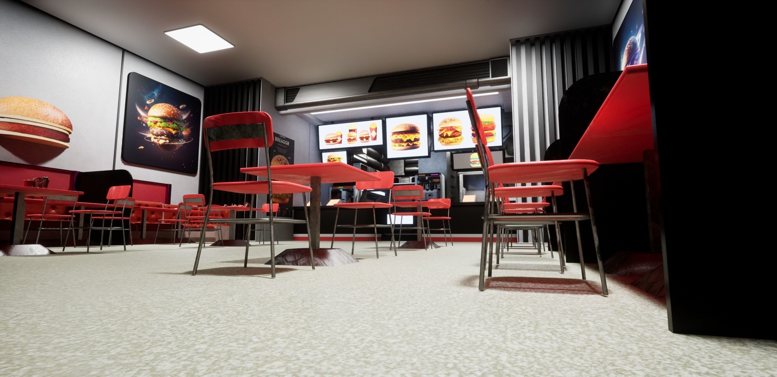Cyberpunk Burger Restaurant 3D model | CGTrader