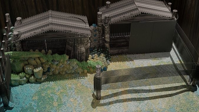 high-poly-game-environment zoo enclosure free 3D model | CGTrader