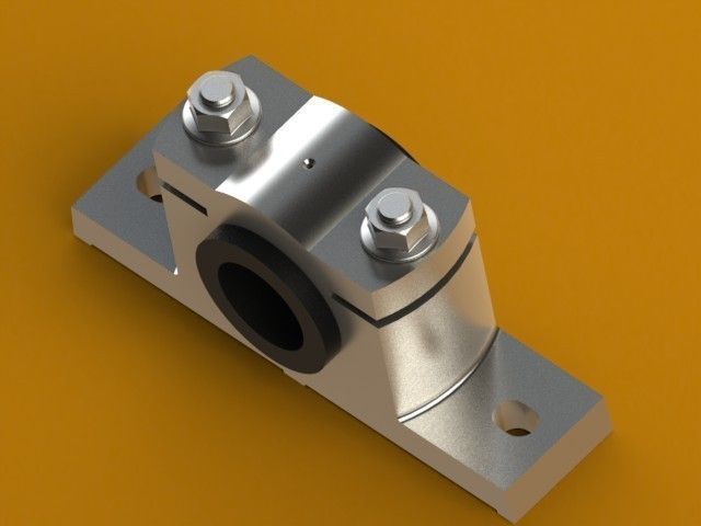 Plummer block pedestal bearing free 3D model | CGTrader