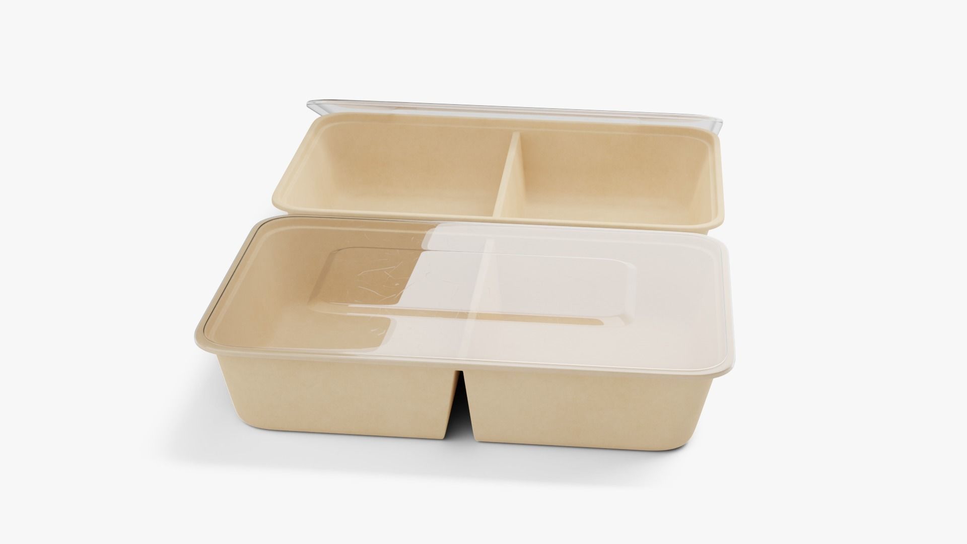 3D model Rectangle Meal Prep Container 5 VR / AR / low-poly | CGTrader