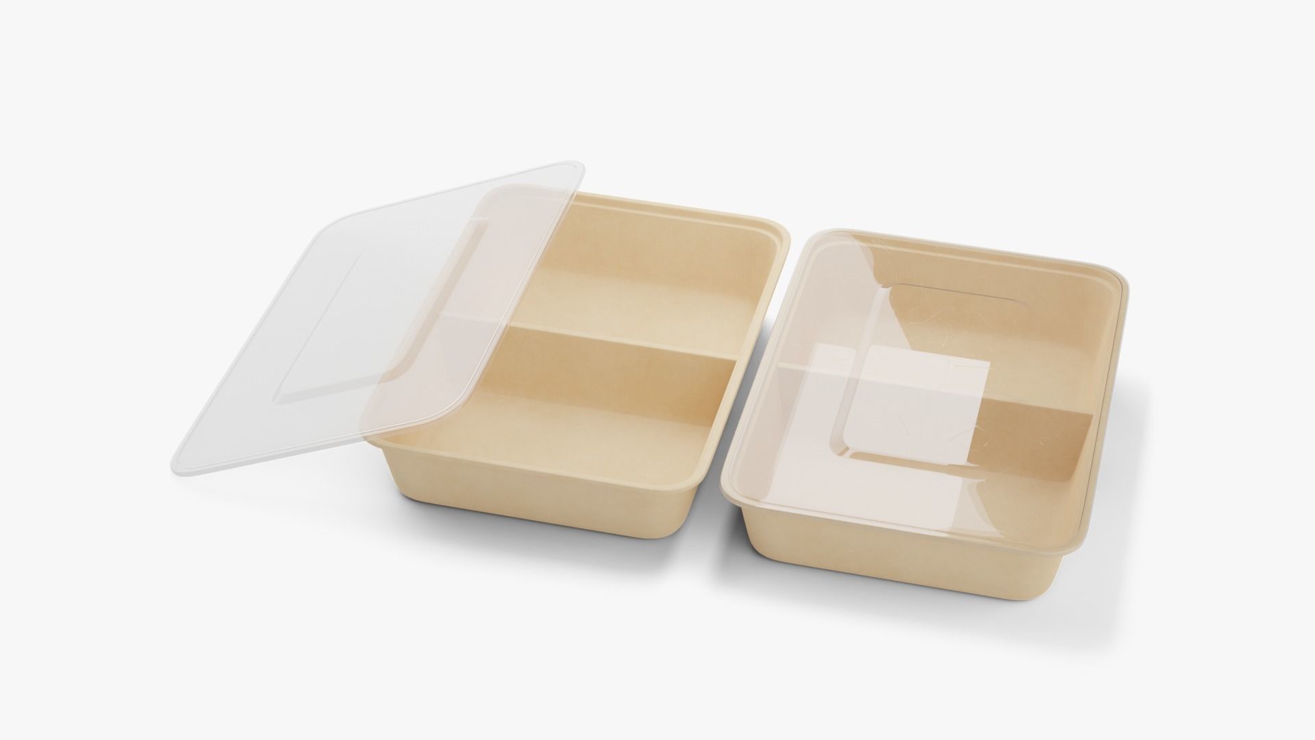 3D model Rectangle Meal Prep Container 5 VR / AR / low-poly | CGTrader