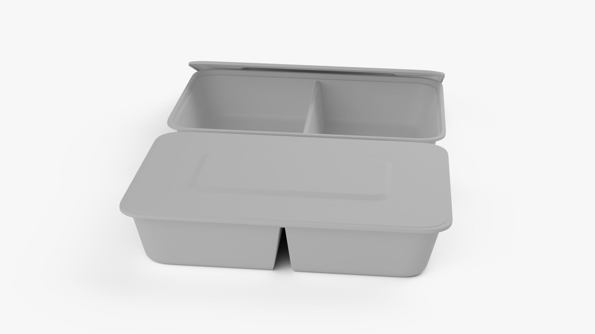 3D model Rectangle Meal Prep Container 5 VR / AR / low-poly | CGTrader