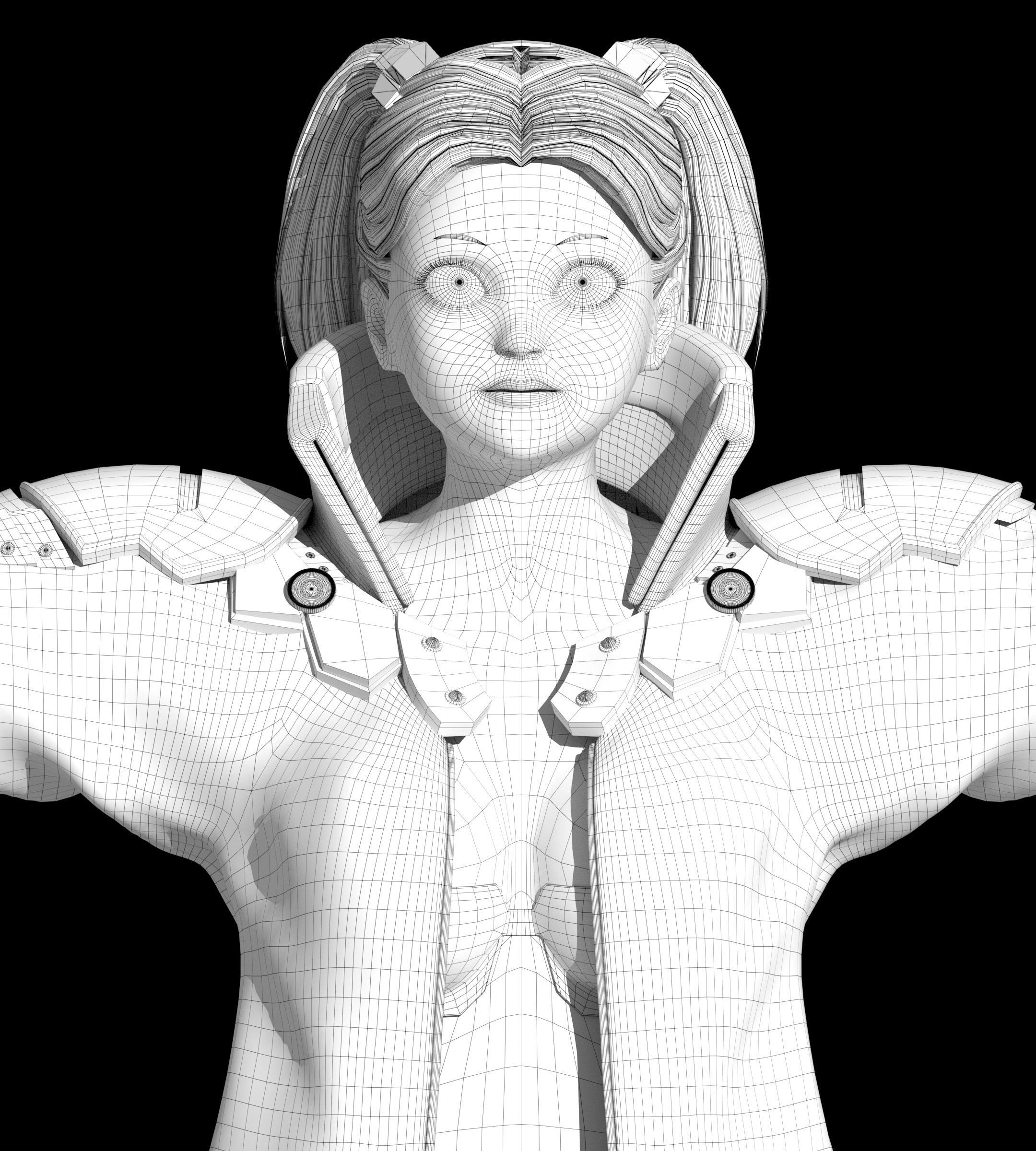 Cyberpunk Edrunners Rebecca T-pose 4K texture 3D model | CGTrader