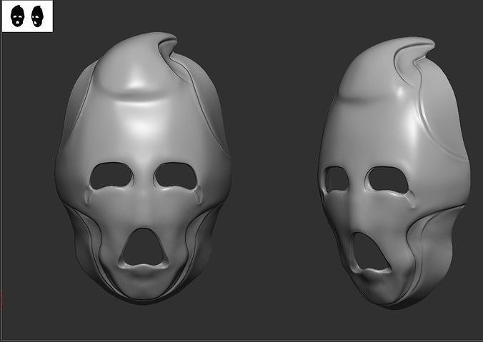 Ghost Mask 3D model 3D printable | CGTrader
