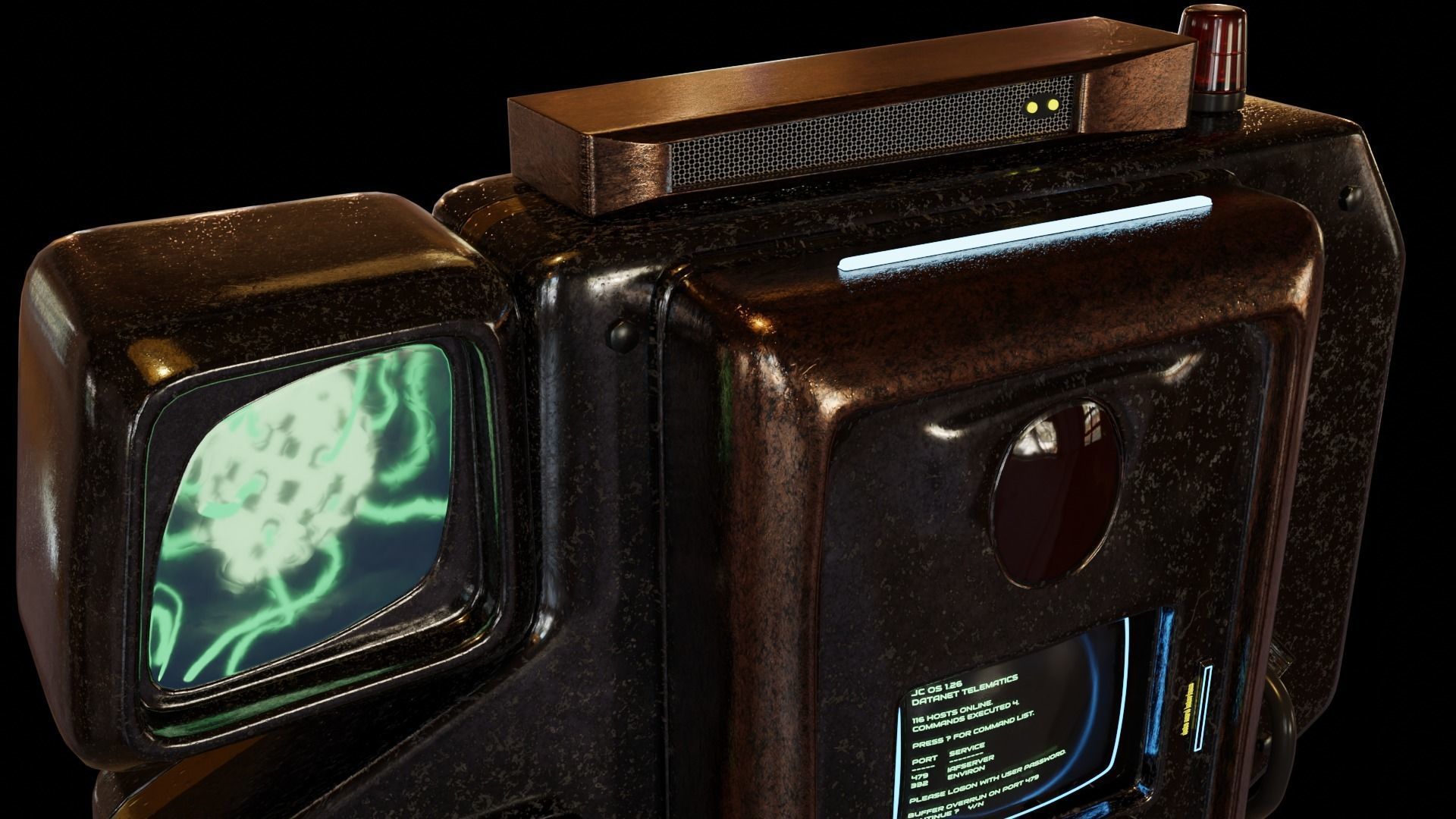 Scifi console terminal com cyberpunk device 3D model | CGTrader