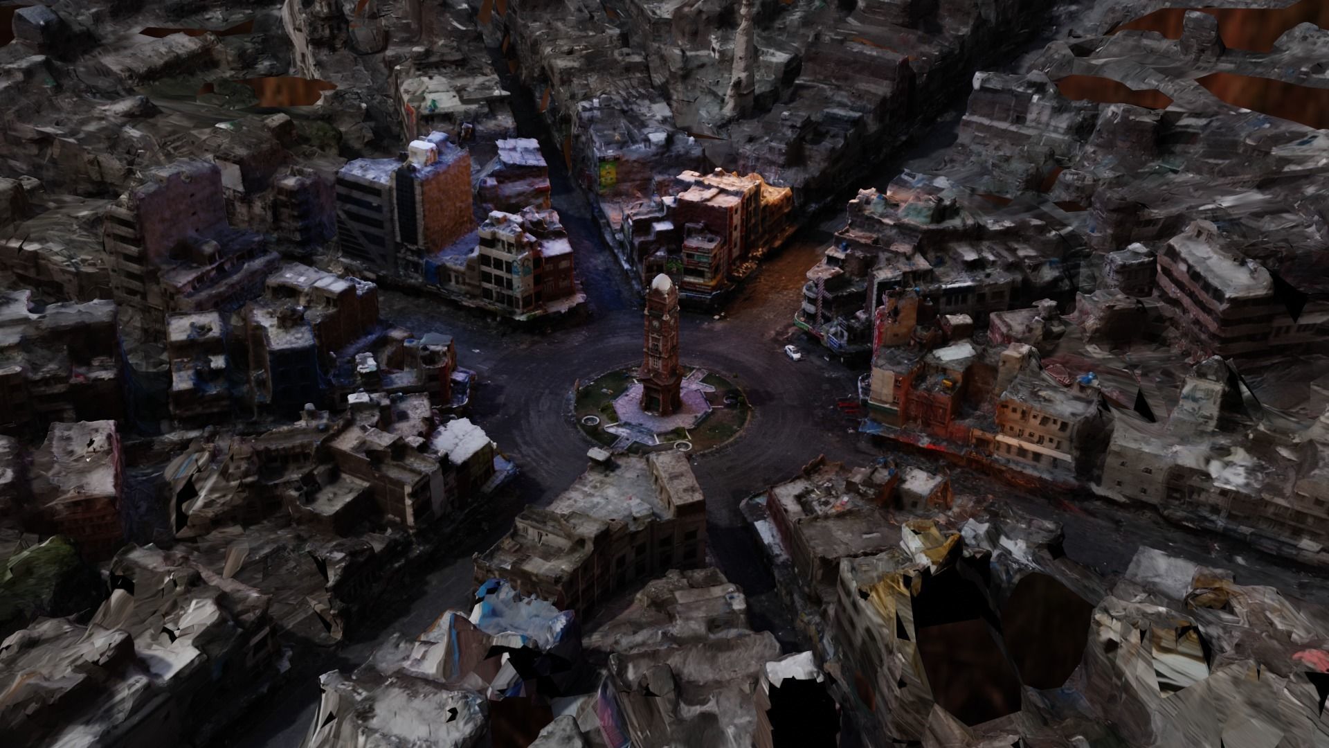 Ghanta Ghar Clock Tower Faisalabad 3D model | CGTrader