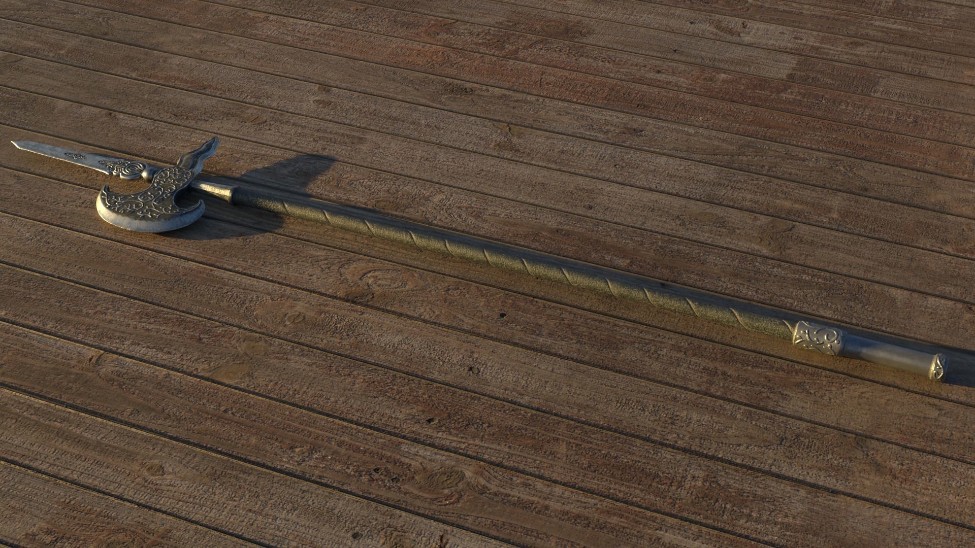 Banished Knights Halberd from Elden Ring free VR / AR / low-poly 3D ...