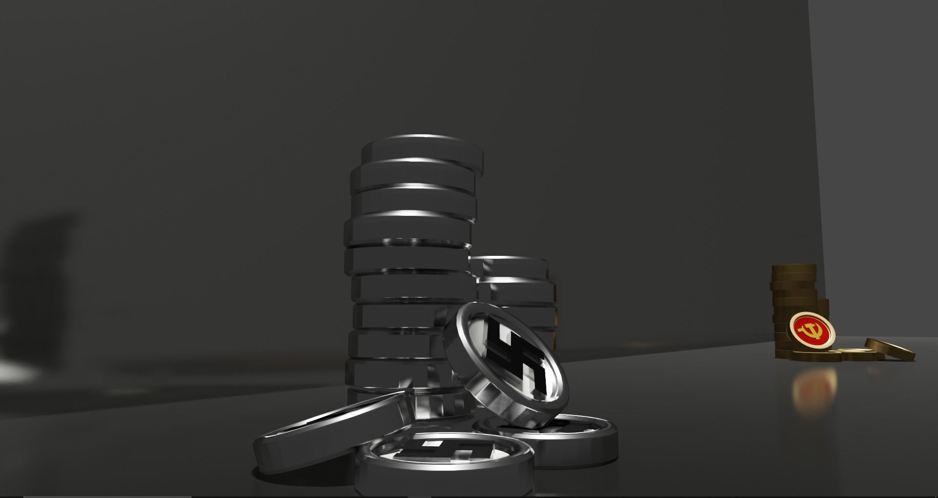 Nazi and Communist coins 3D free 3D model | CGTrader
