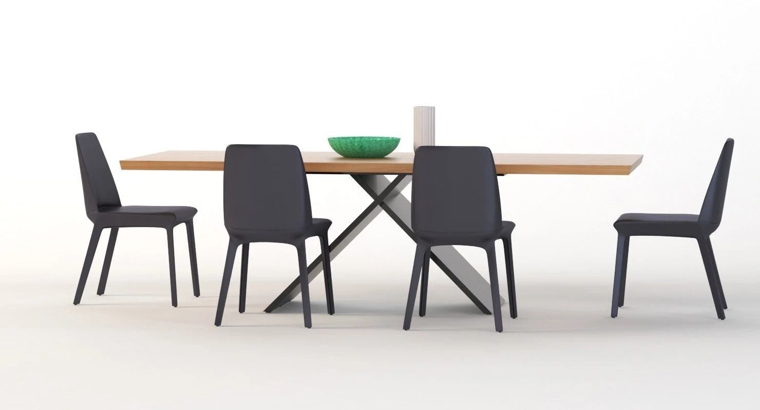 Bonaldo Ax Table And Chair 3D model | CGTrader
