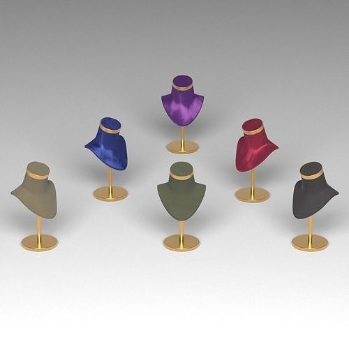 Necklace stand collection 3D model | CGTrader