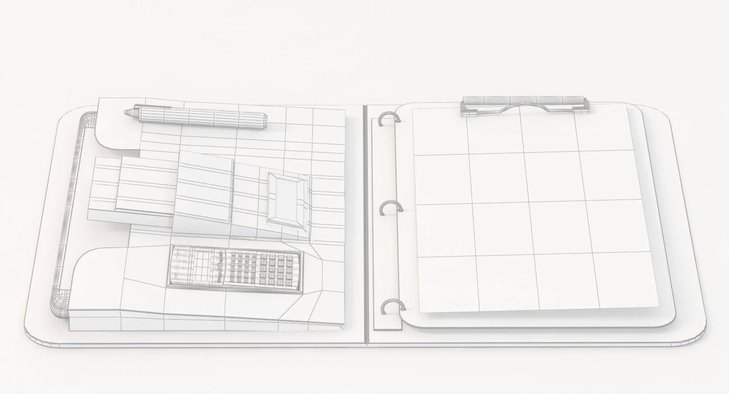 Designer 3 Ring Binder Portfolio Case 3D model | CGTrader