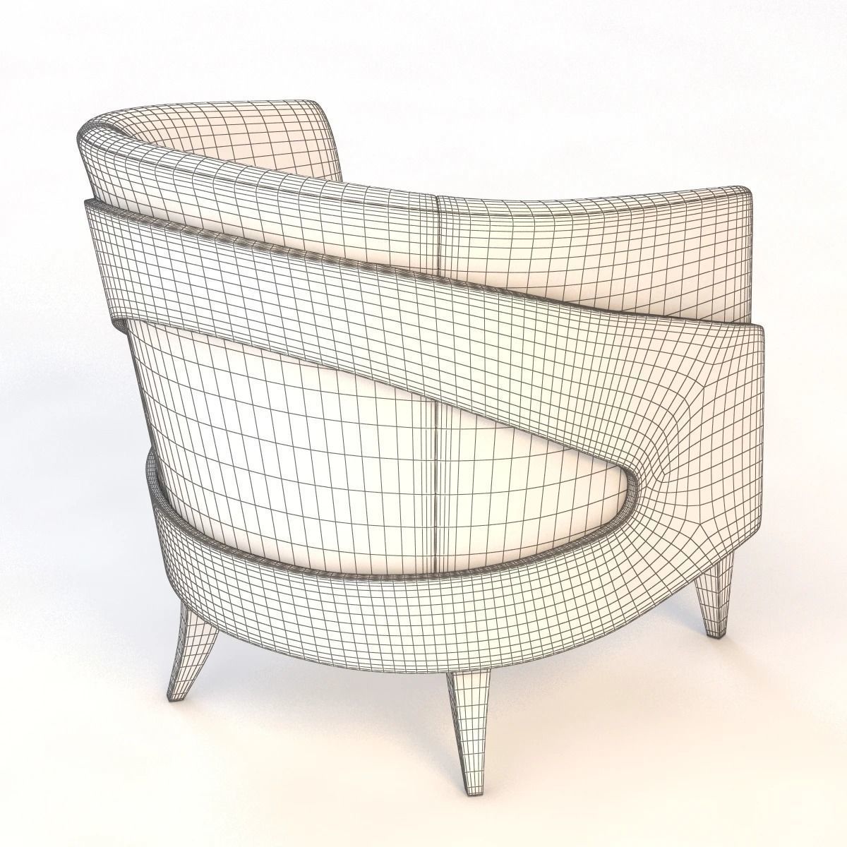 David Edward Aurora Lounge Chair 3D model | CGTrader