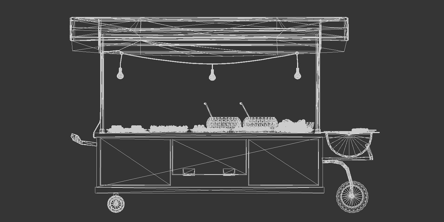 Avika Street Food Cart free VR / AR / low-poly 3D model | CGTrader